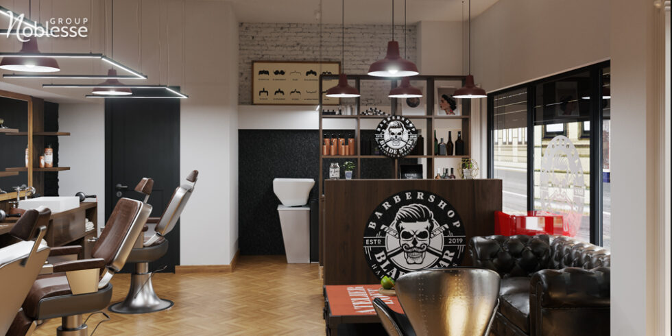 Proiect De Amenajare Frizerie In Stil Industrial - Noblesse Group